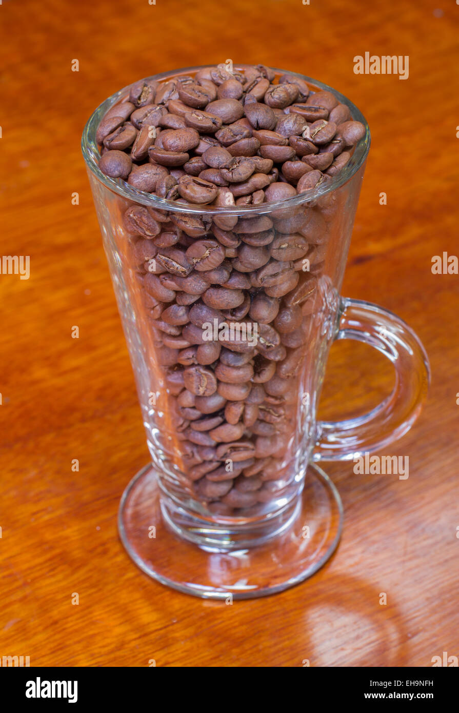 Coffee beans in a glass Stock Photo - Alamy