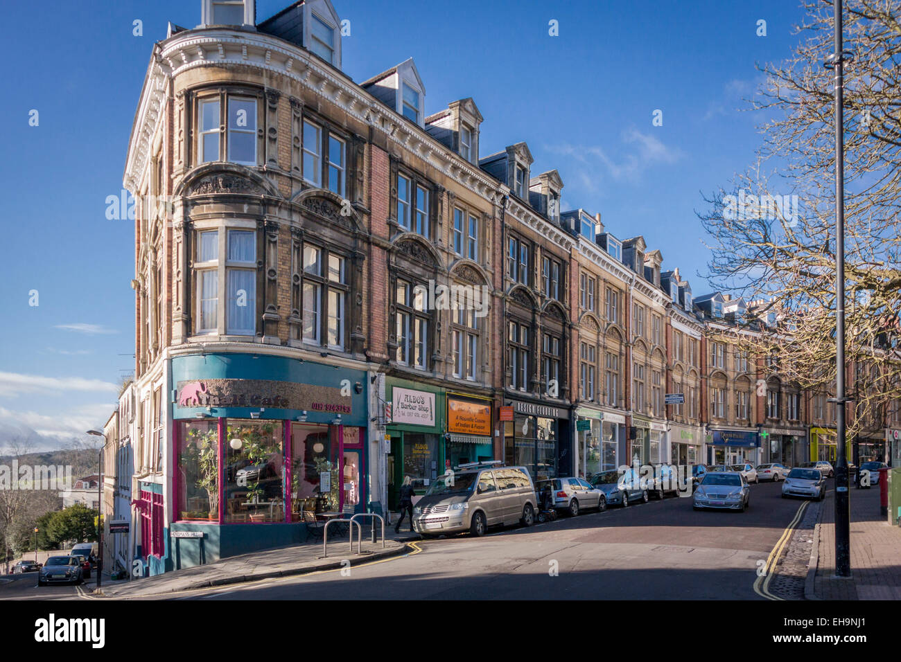 Georgian terrace street shops terraced hi-res stock photography and ...