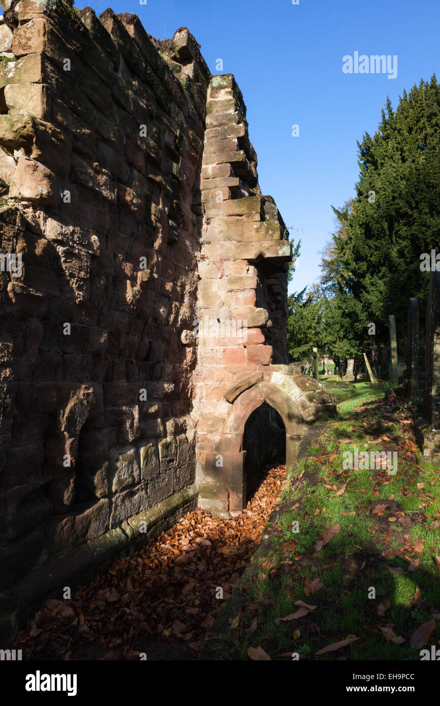 The remains of the Abbey of St Mary, Abbey Fields Kenilworth,UK Stock ...