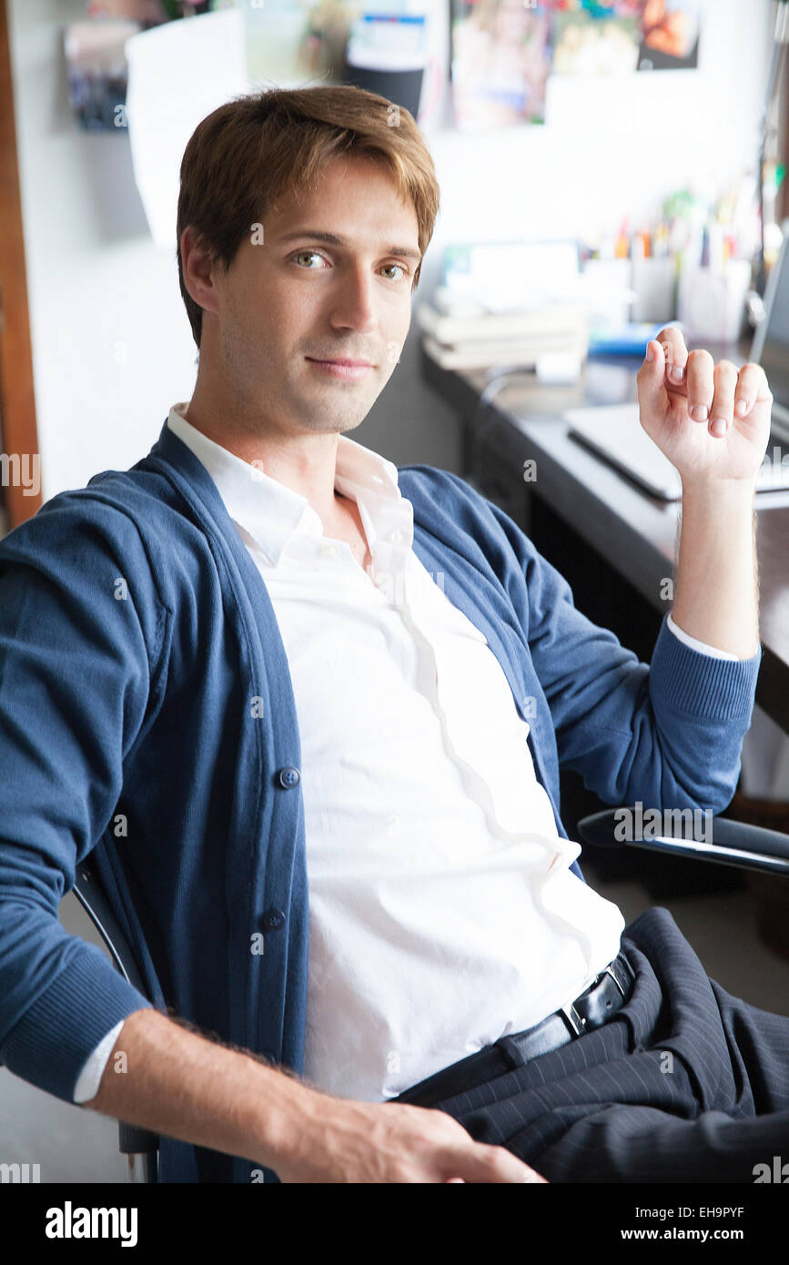 Office worker in office Stock Photo - Alamy