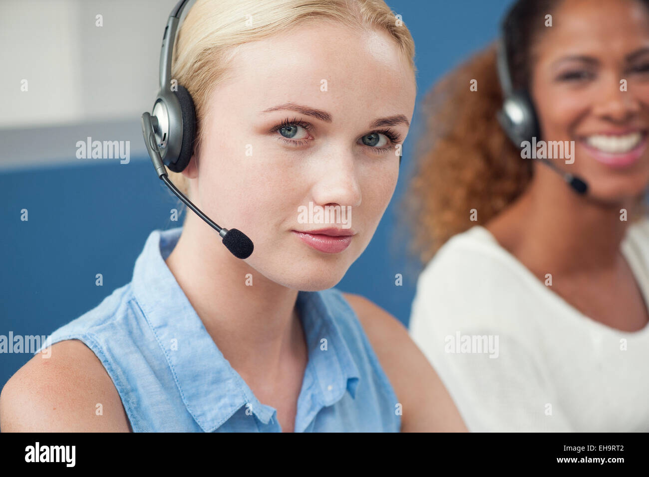 Women working in call center Stock Photo - Alamy