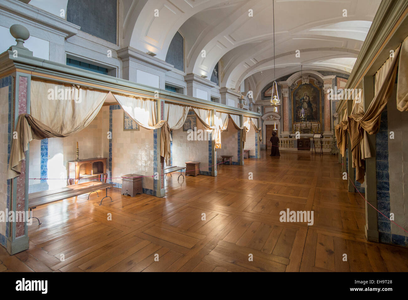 Monks cells in the monastery of Mafra National Place (Palacio de Mafra ...
