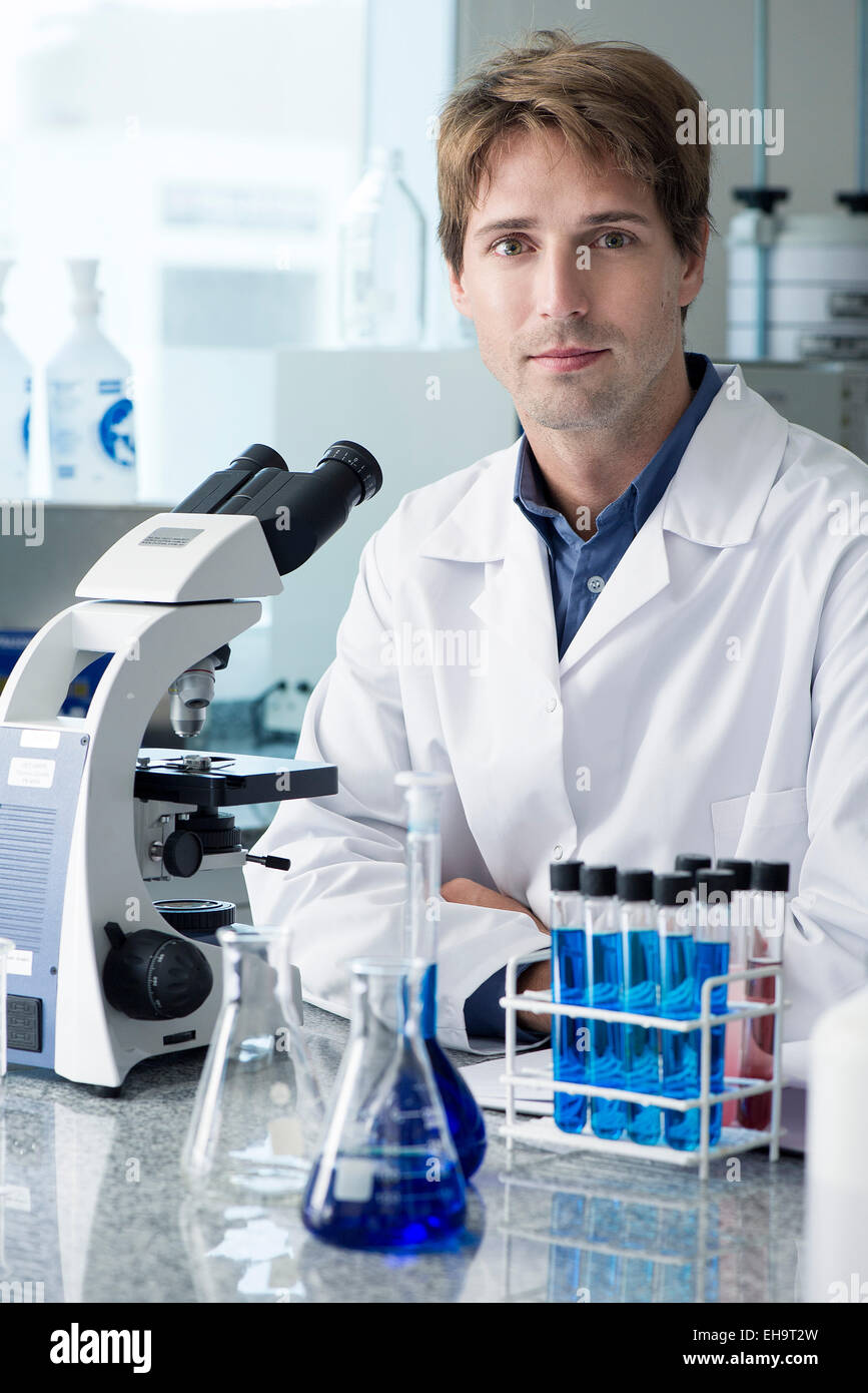 Scientist in laboratory, portrait Stock Photo - Alamy