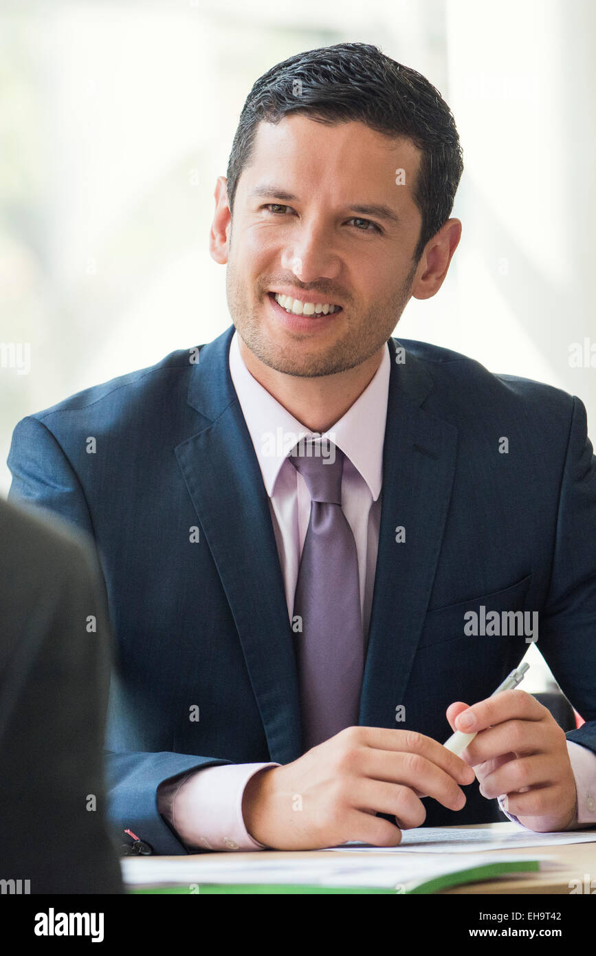 Businessman meeting with client Stock Photo - Alamy