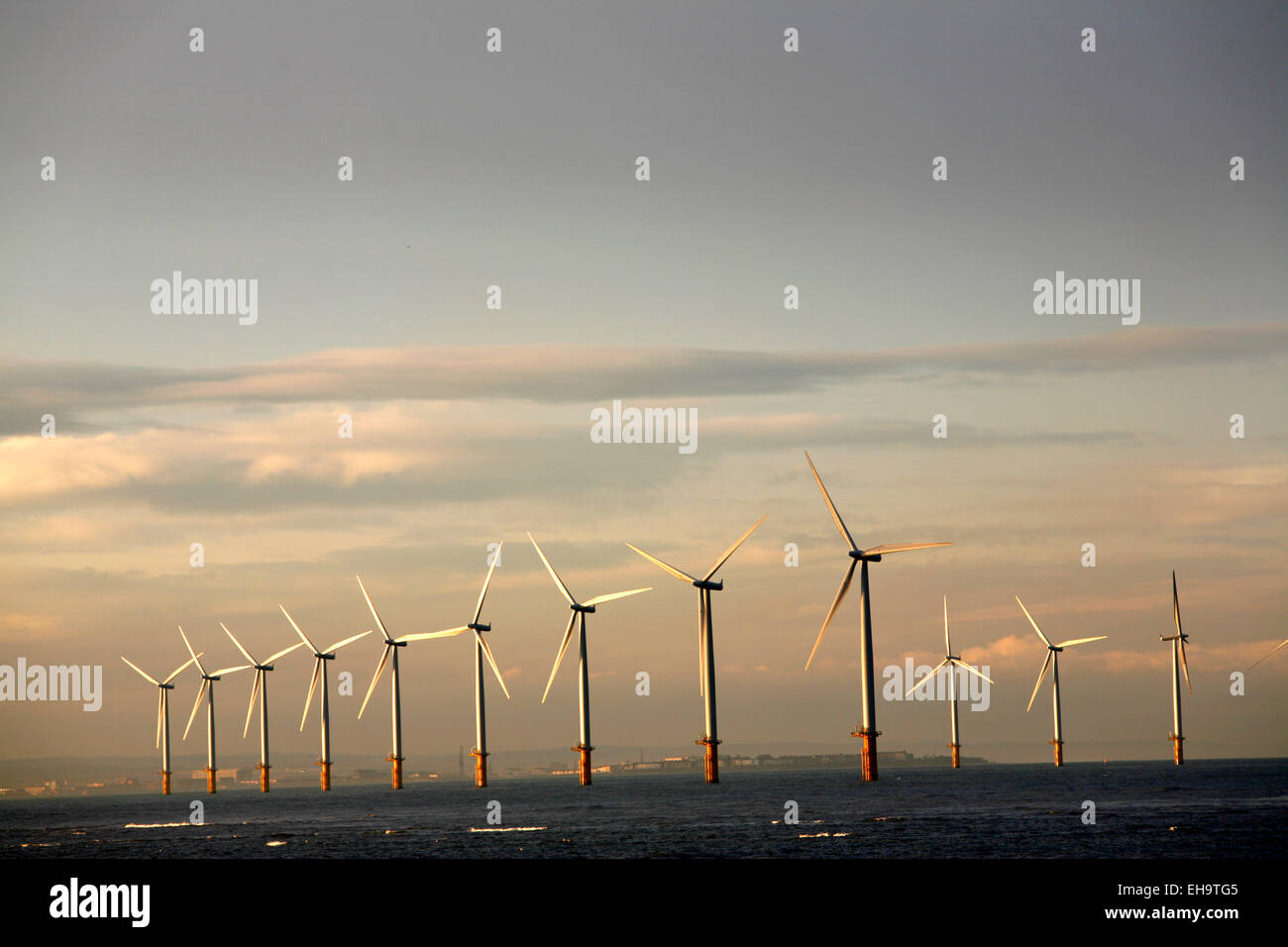 Wind Turbines near Redcar, UK Stock Photo - Alamy