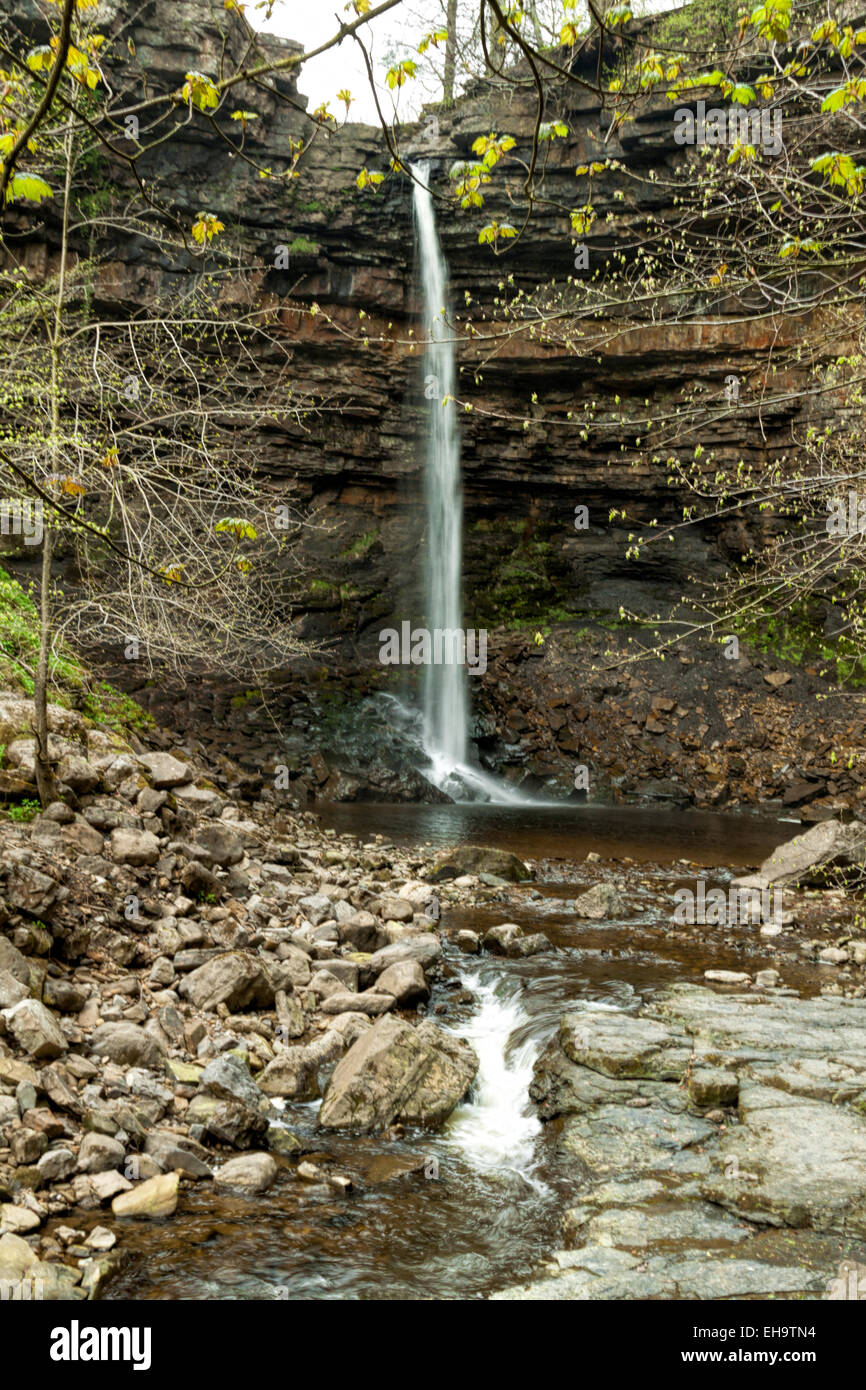 View on Hardraw Force, England's highest single drop waterfall , upper ...