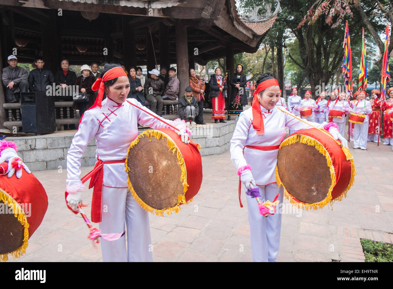 Traditional Communist songs and performance dance for new year,Tet, at ...