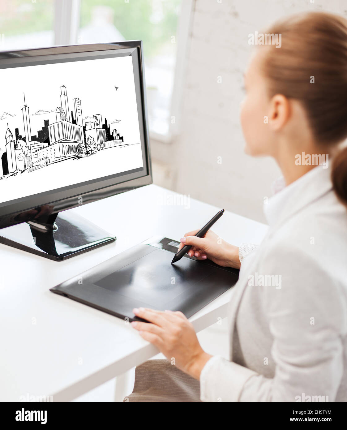 Computer drawing architecture hi-res stock photography and images - Alamy