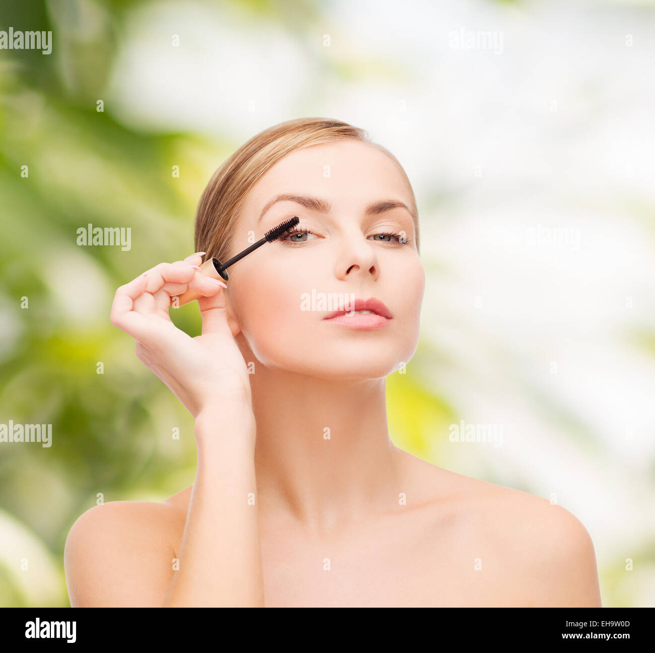 beautiful woman with mascara Stock Photo - Alamy