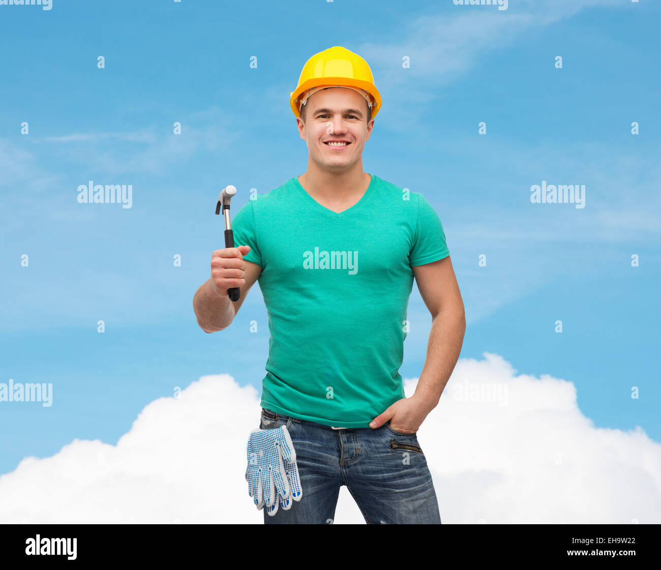 Smiling manual worker holding hi-res stock photography and images - Alamy