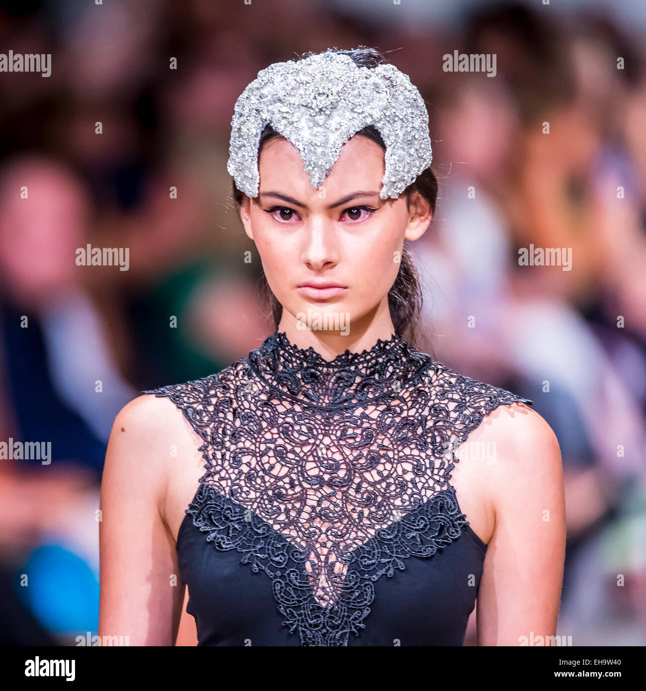 Sydney, Australia. 10th March, 2015. Milliner Viktoria Novak showcased ...