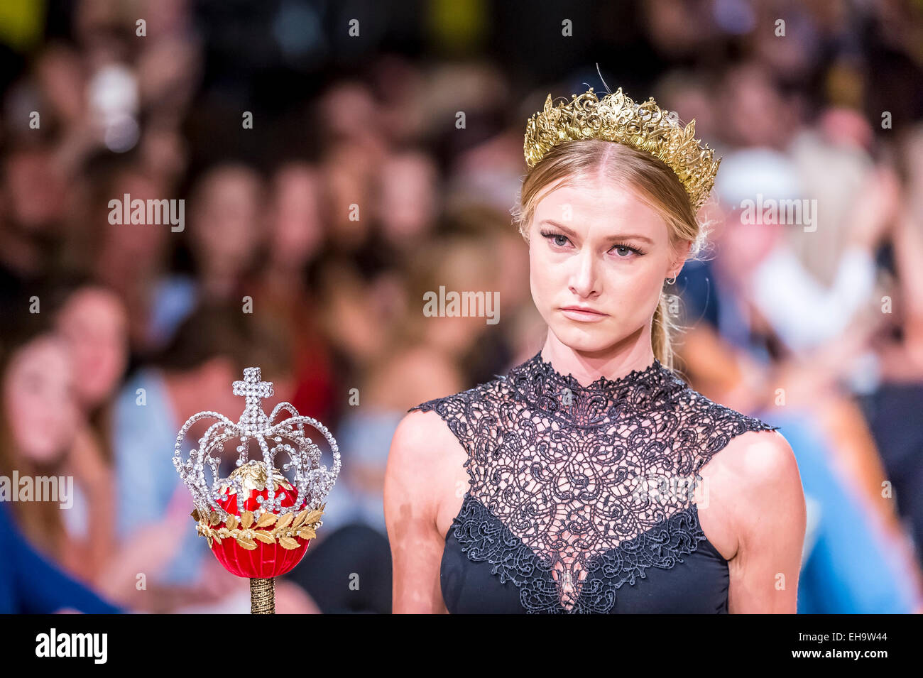 Sydney, Australia. 10th March, 2015. Milliner Viktoria Novak showcased ...