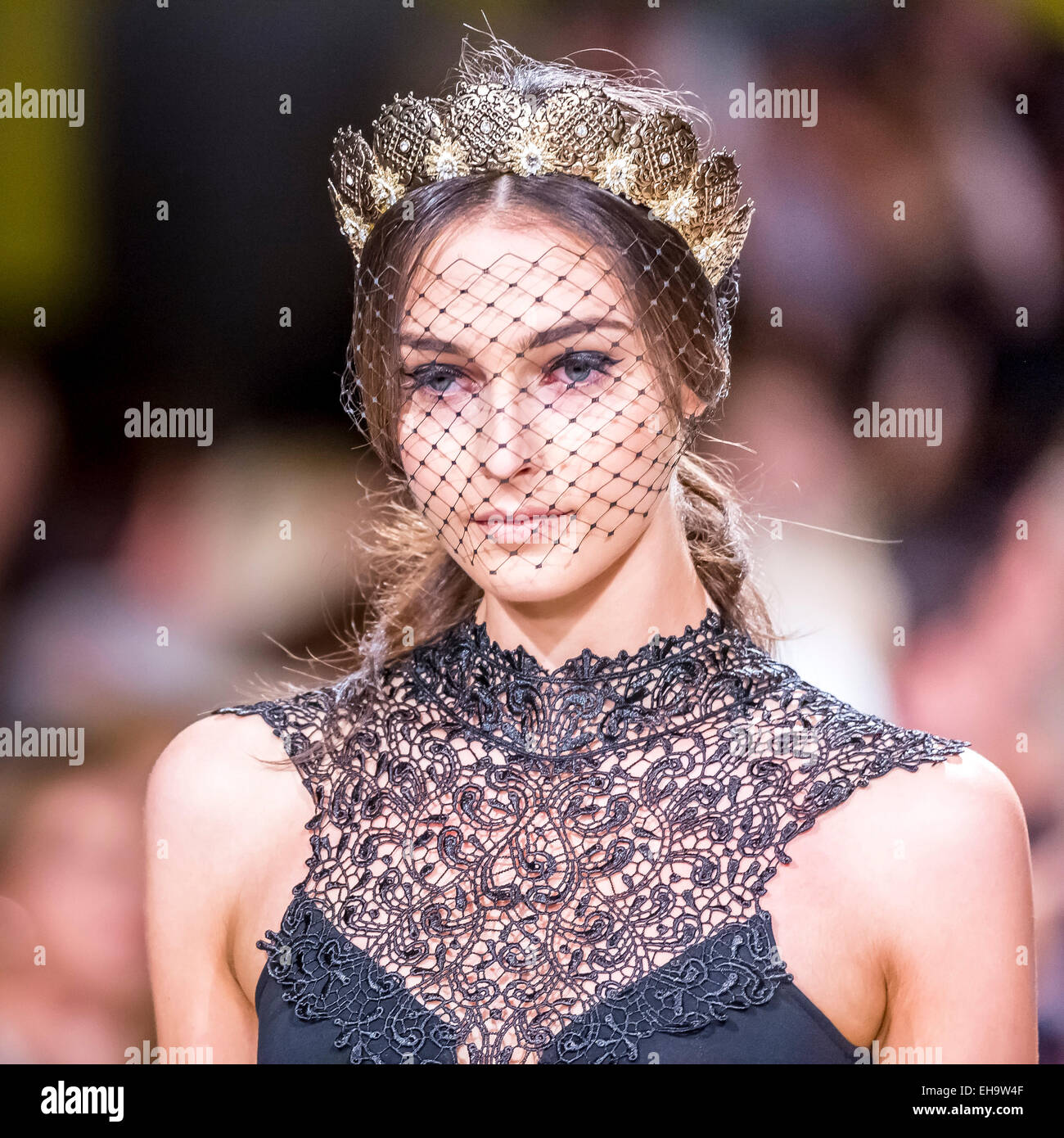 Sydney, Australia. 10th March, 2015. Milliner Viktoria Novak showcased ...