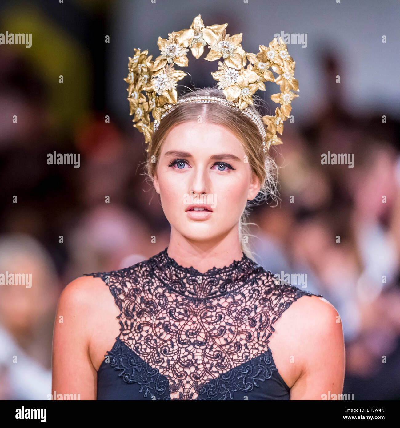 Sydney, Australia. 10th March, 2015. Milliner Viktoria Novak showcased ...