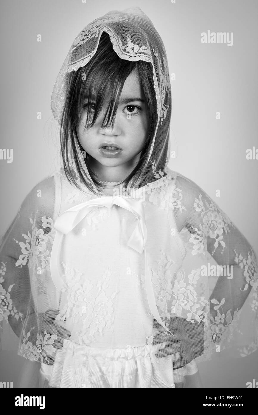 Young girl in caplette Stock Photo - Alamy