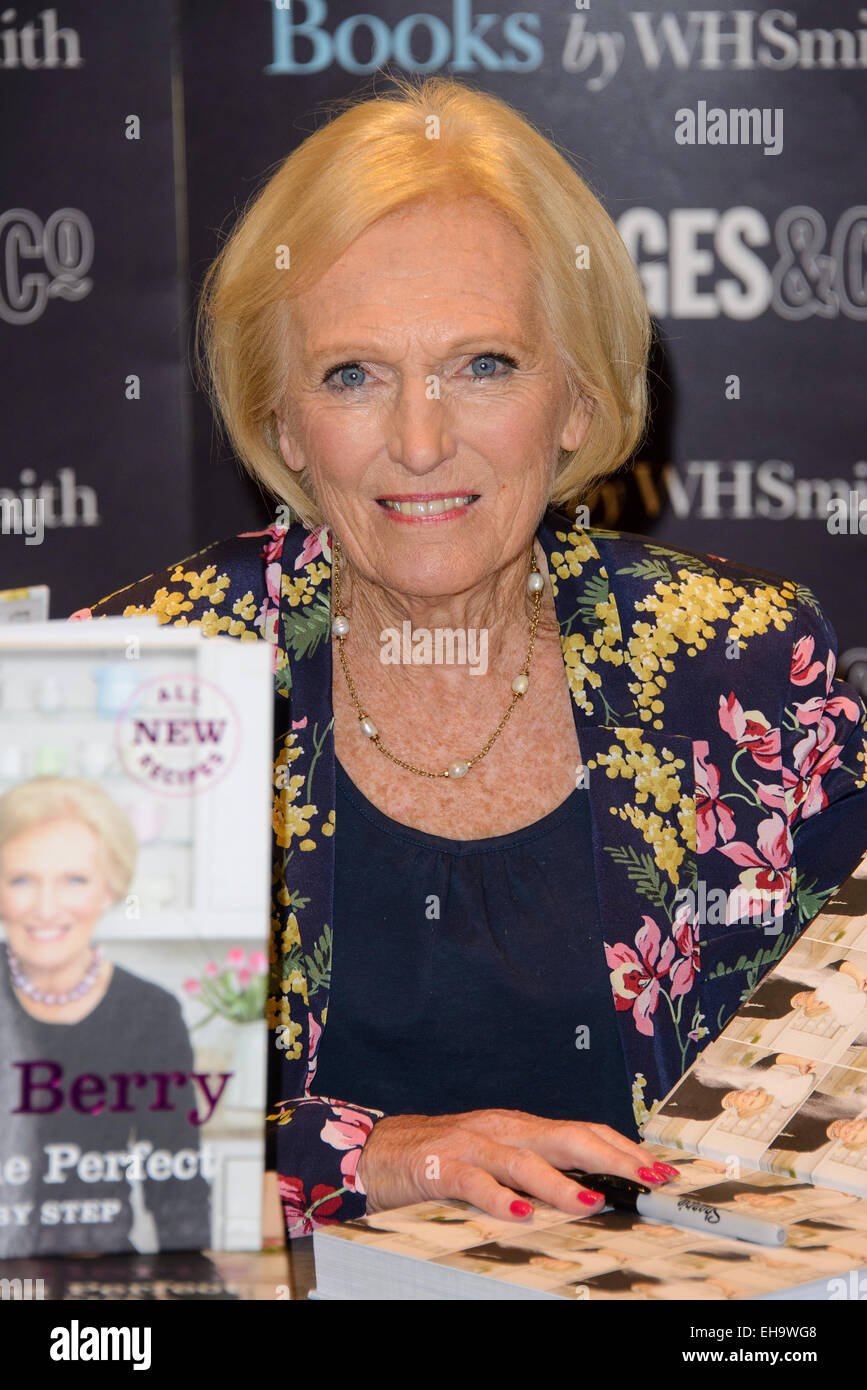 Mary Berry signs copies of her new book 'Cooks The Perfect' at ...