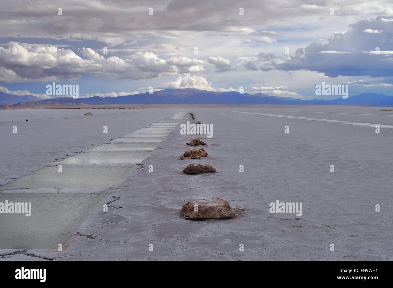 Salt Extraction Pools. Salinas Grandes. Argentina Stock Photo - Alamy