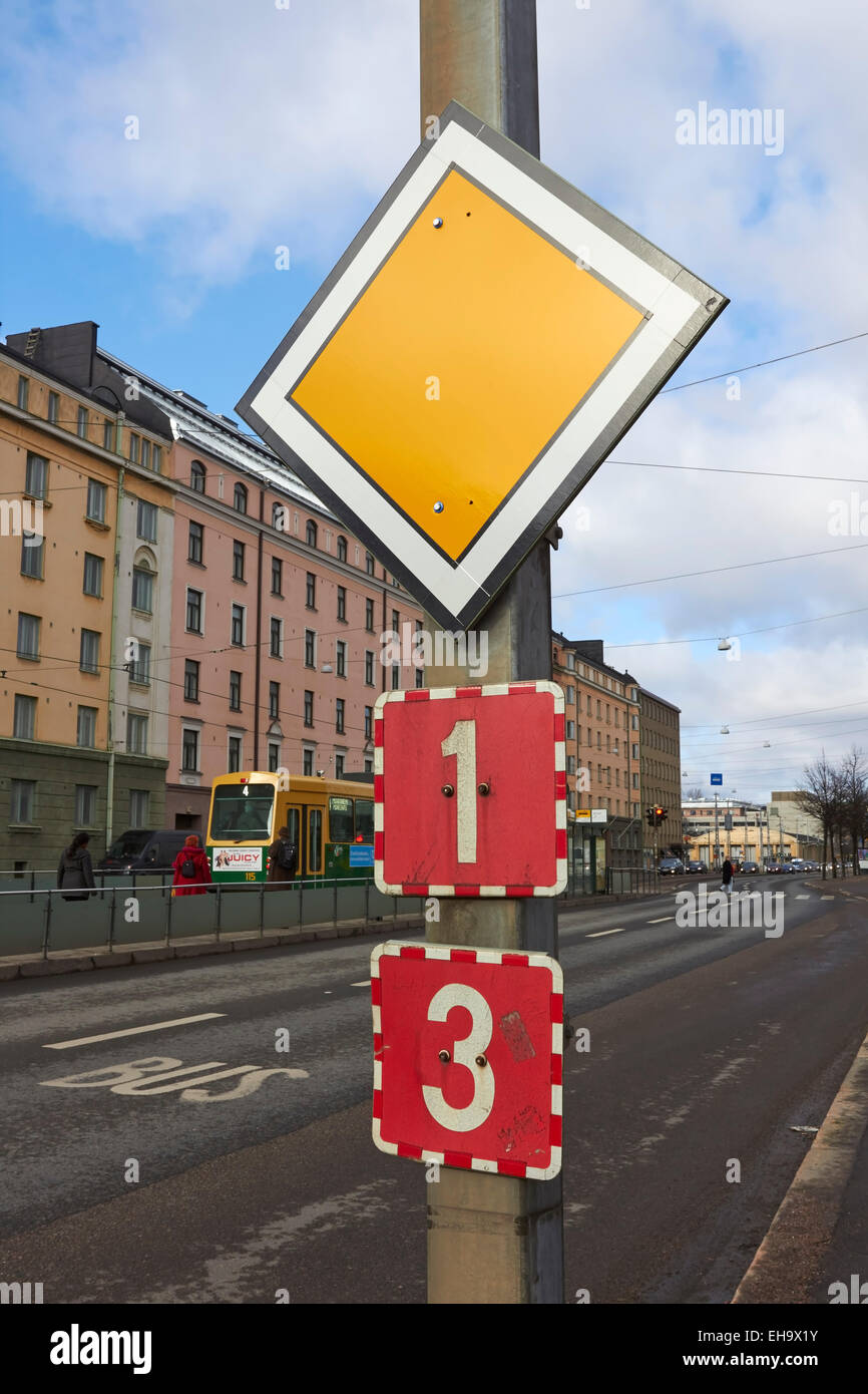 Priority road sign hi-res stock photography and images - Alamy