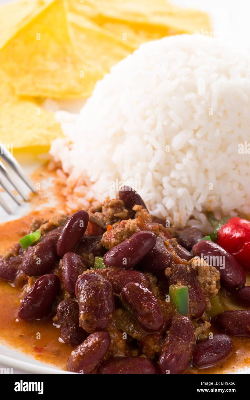 Chili con carne rice hi-res stock photography and images - Alamy