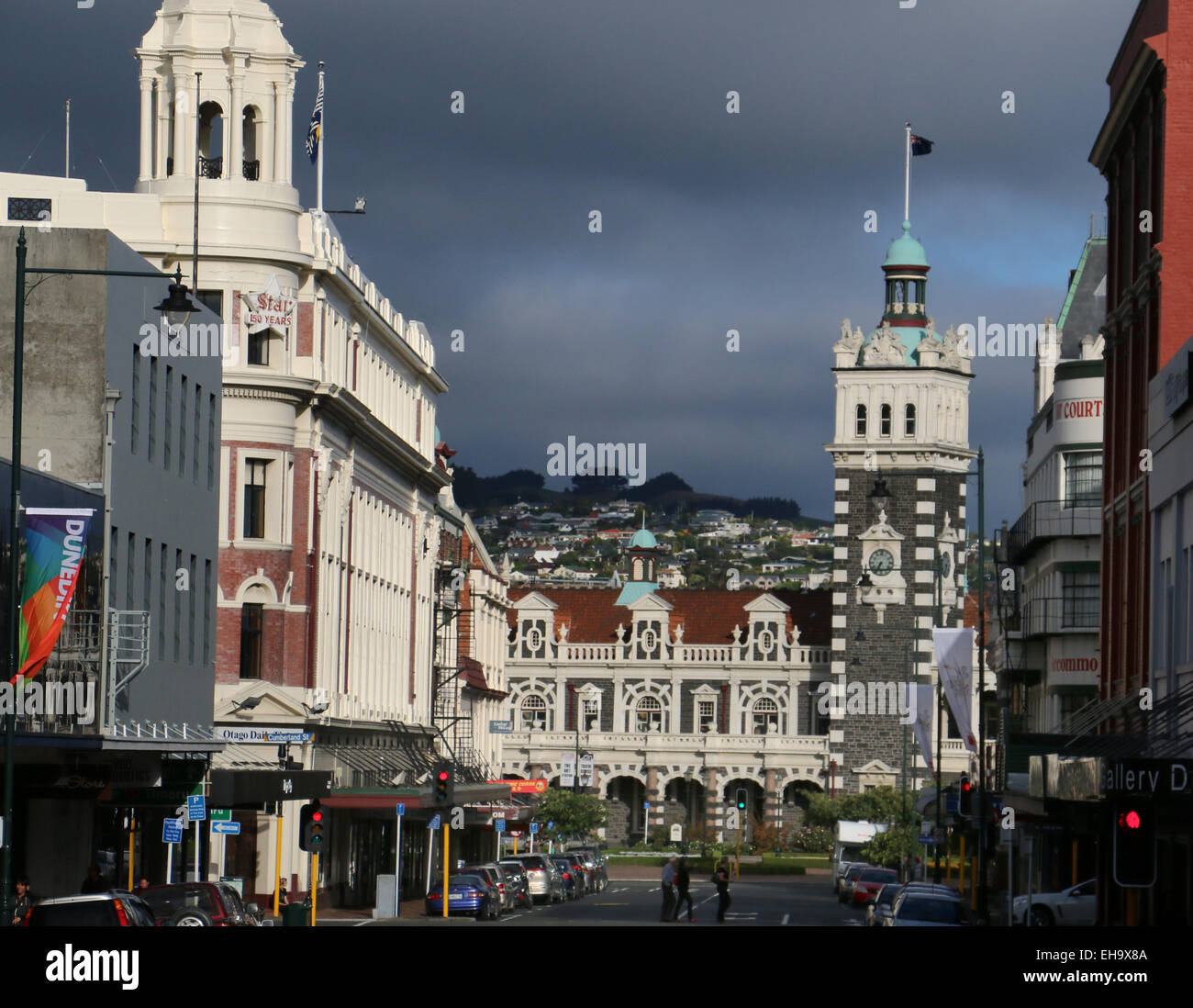 City center shopping district Dunedin New Zealand Stock Photo - Alamy