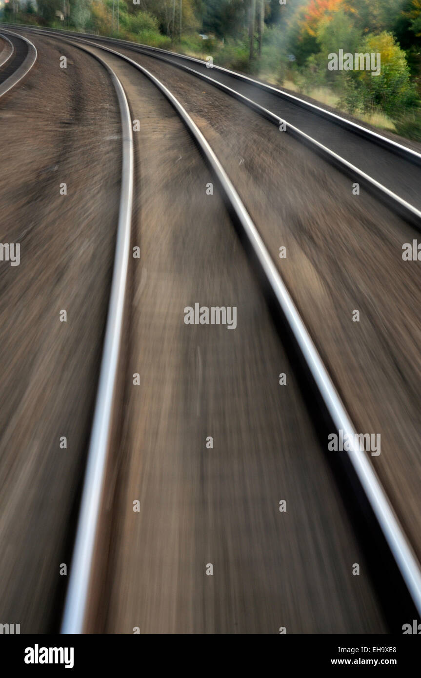 Curved rail track hi-res stock photography and images - Alamy