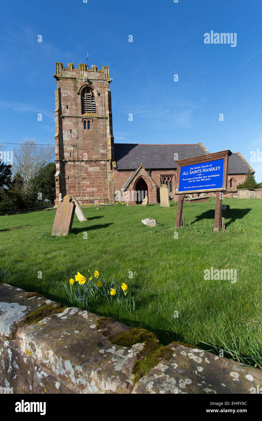 Village of Handley, England. Picturesque spring view of Handley’s All ...