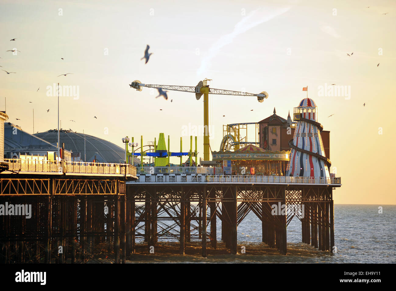 Brighton pier roller coaster ride hi-res stock photography and images ...