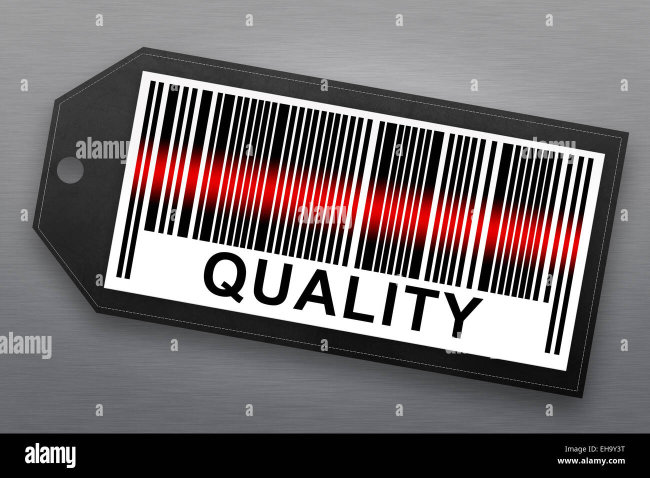 quality barcode with stainless steel background Stock Photo - Alamy