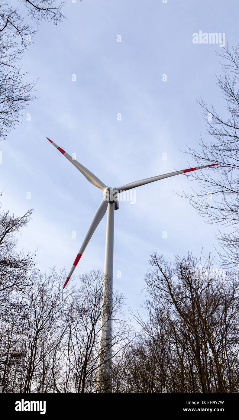 Wind turbine construction in forest hi-res stock photography and images ...