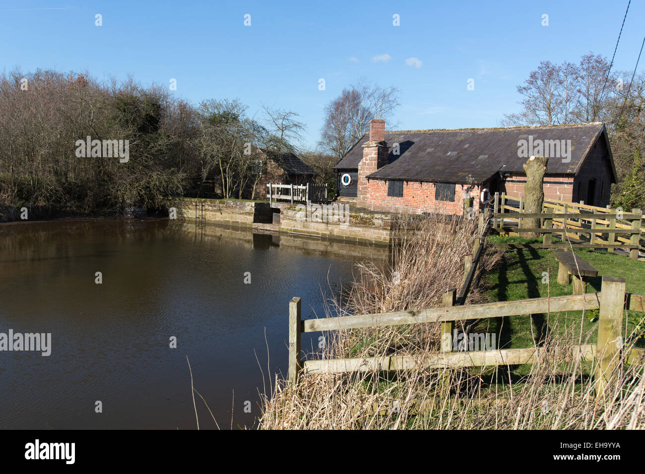 Village of Stretton, Cheshire, England. Picturesque spring view of the ...