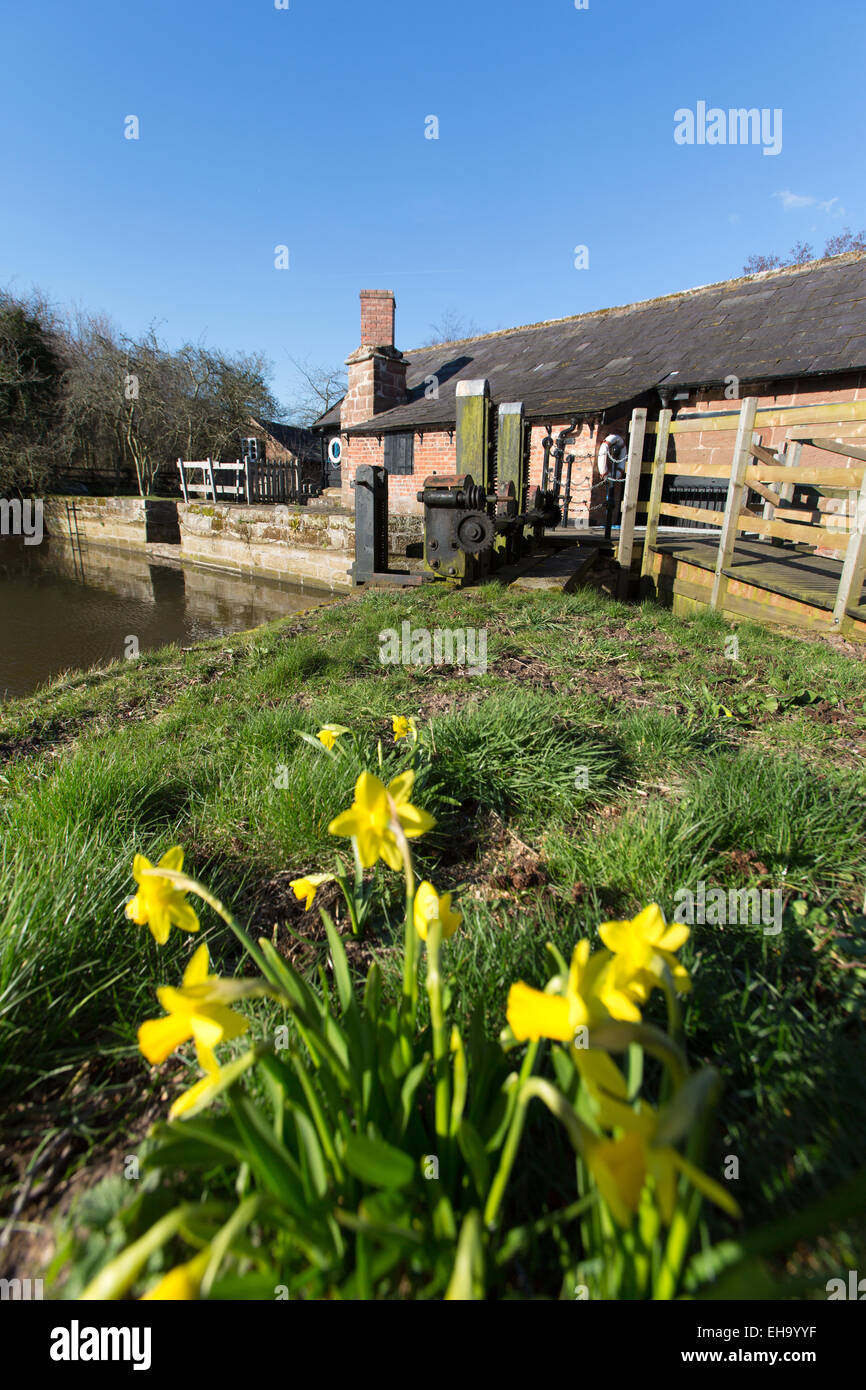 Village of Stretton, Cheshire, England. Picturesque spring view of the ...