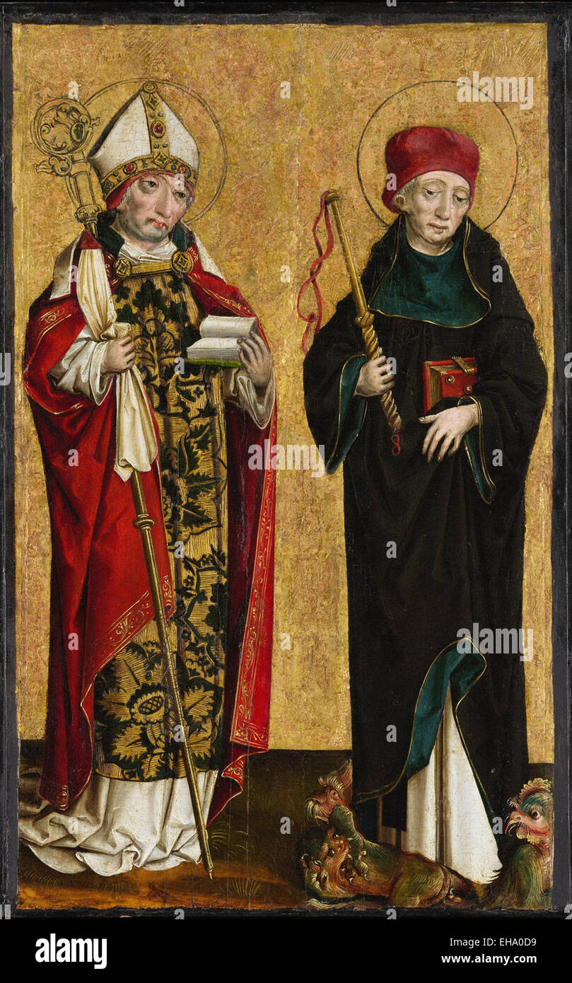 Master of Eggenburg A Bishop Saint and Saint Procopius Stock Photo - Alamy