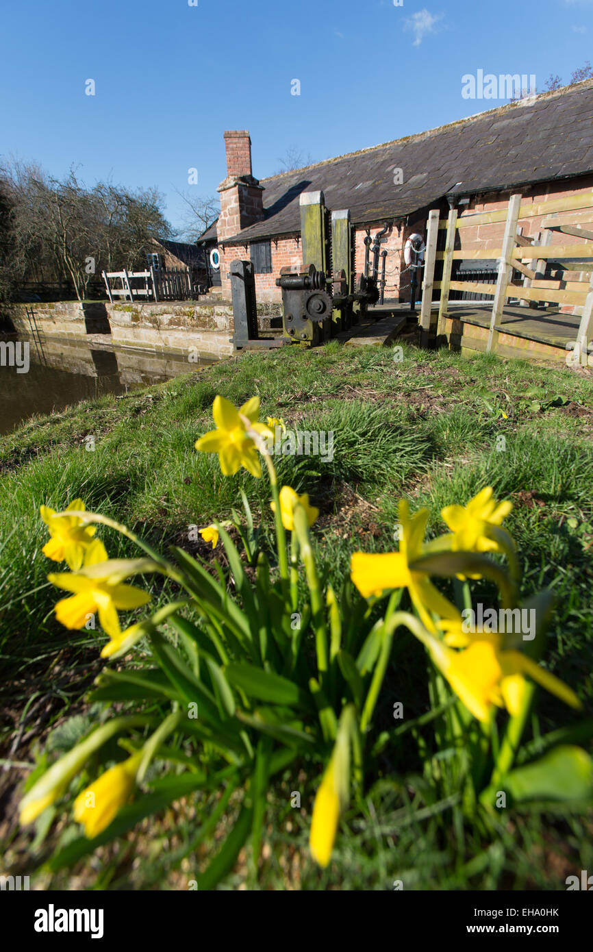 Village of Stretton, Cheshire, England. Picturesque spring view of the ...