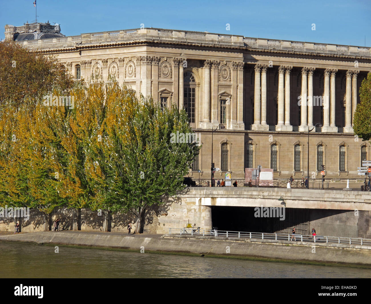 Louvre museum,Seine river, Paris, France Stock Photo - Alamy