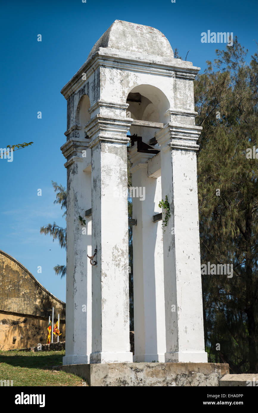 Old bell tower near the Maritime museum in Fort Galle, Sri Lanka, Asia ...