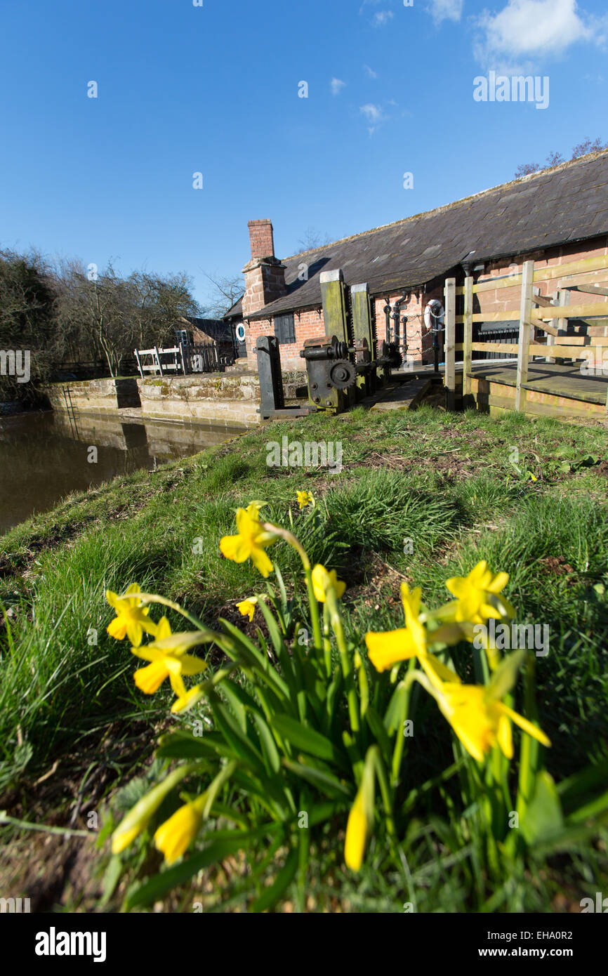Village of Stretton, Cheshire, England. Picturesque spring view of the ...