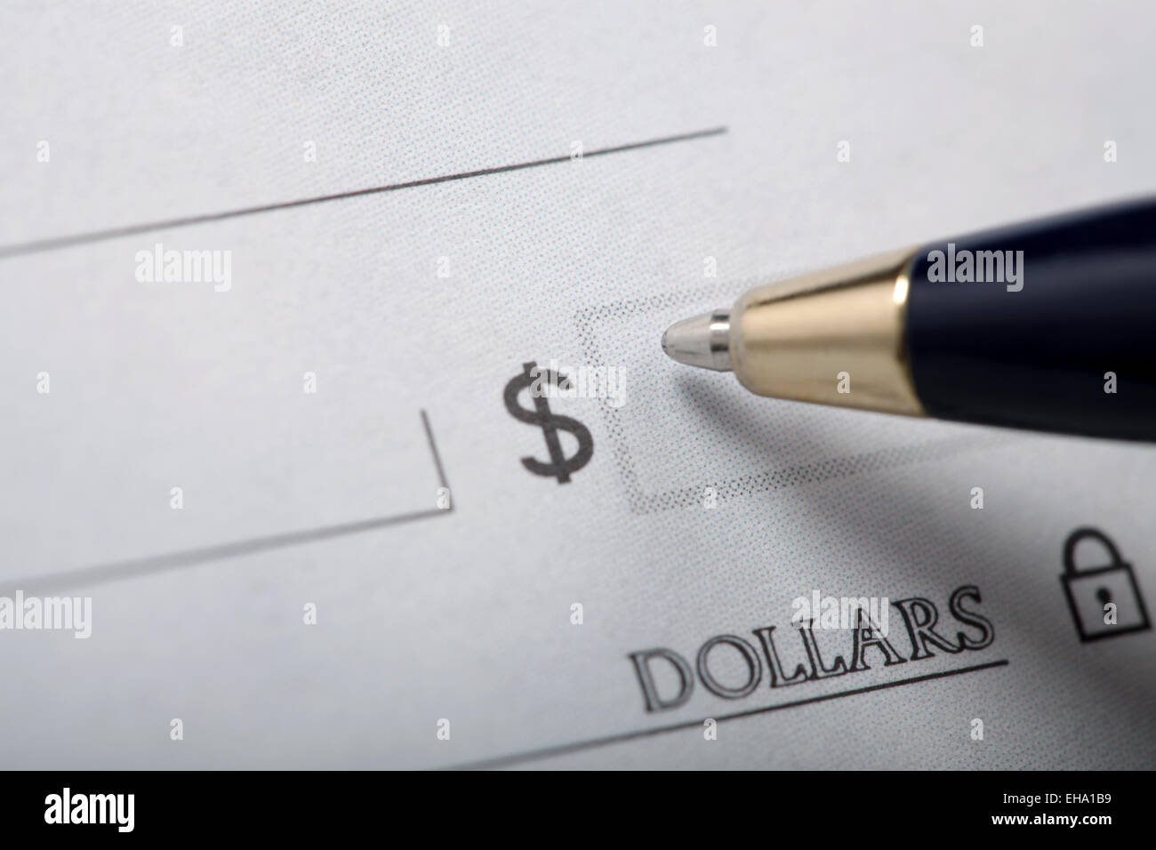 Writing a check Stock Photo - Alamy