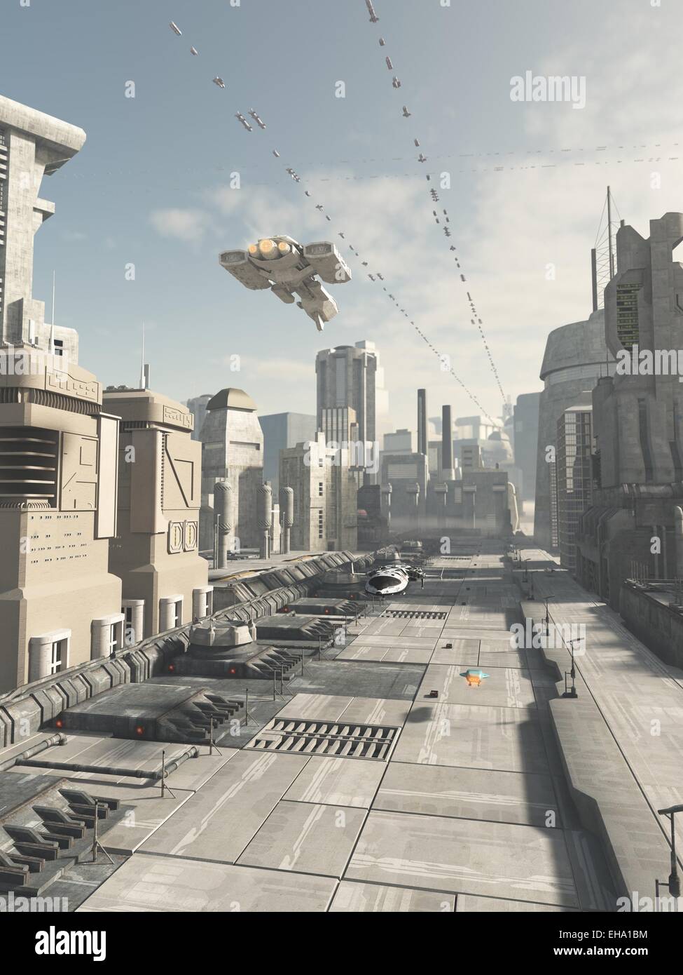 Future City Street Stock Photo - Alamy