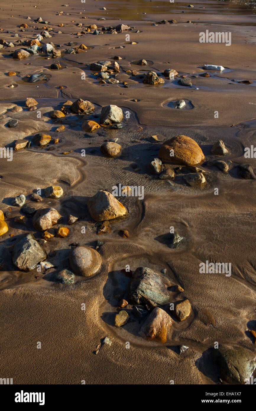 Rocks on the beach Silver Strand, or Trabane Beach, near Malin Beg ...