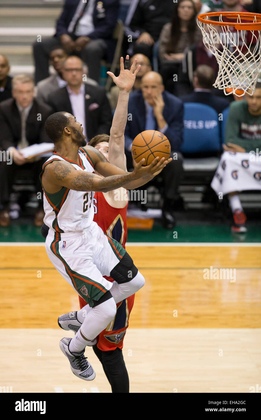 Milwaukee, WI, USA. 9th Mar, 2015. Milwaukee Bucks forward Chris ...