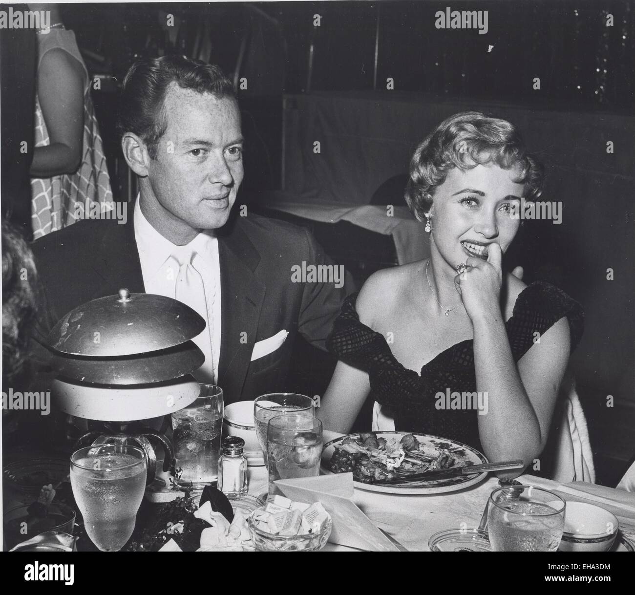 JANE POWELL with Patrick Nerney at the Joe Pasternak dinner.Supplied by ...