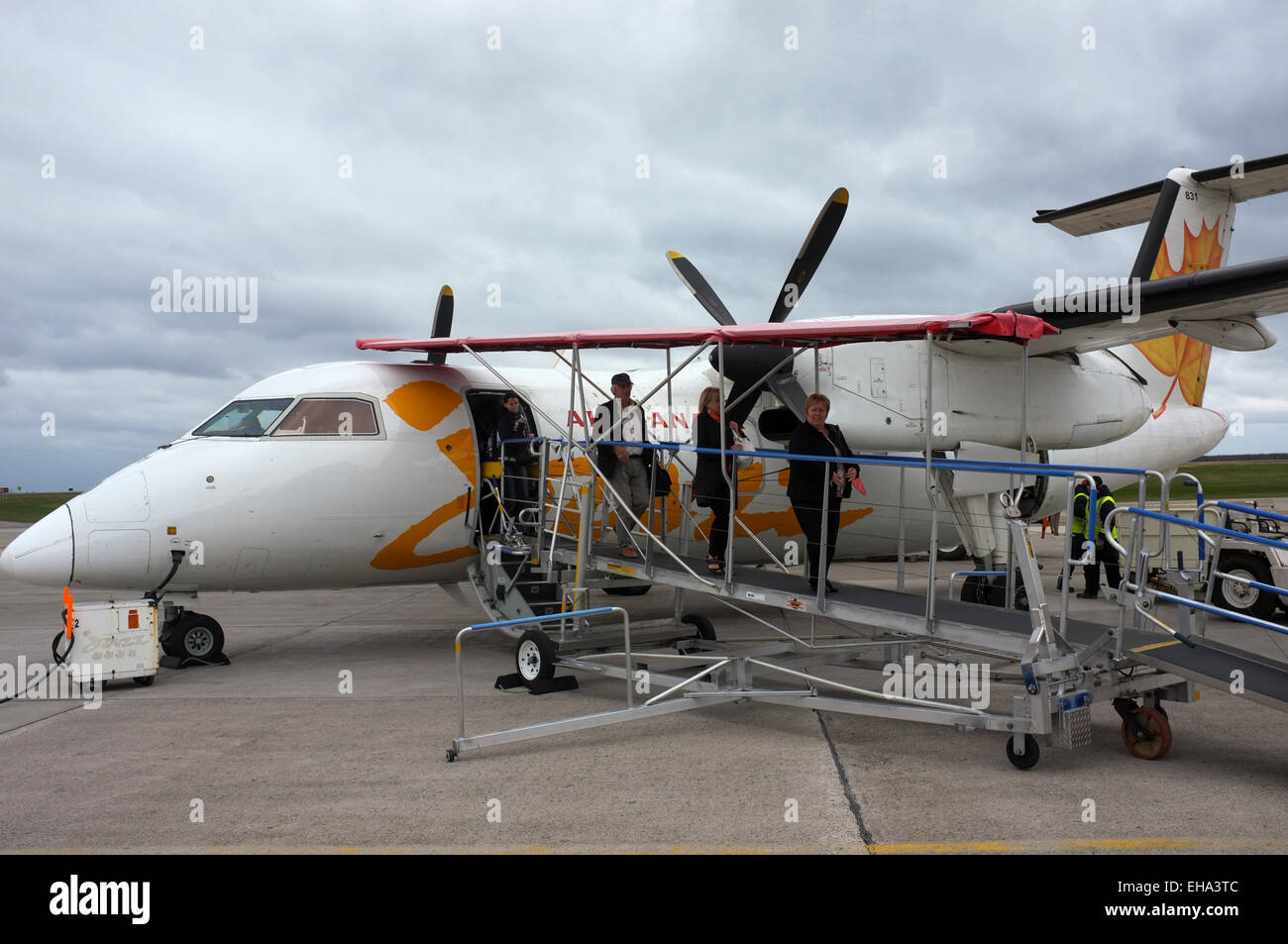 An Air Canada Jazz plane at the Halifax Stanfield International Airport ...