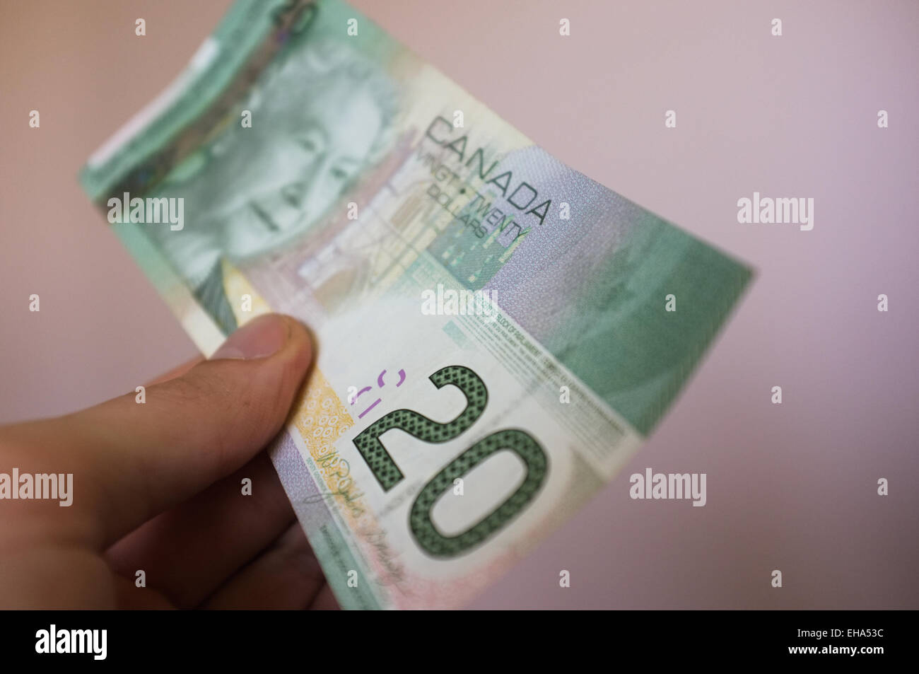 Twenty Dollar Bill Canada Stock Photos & Twenty Dollar Bill Canada ...