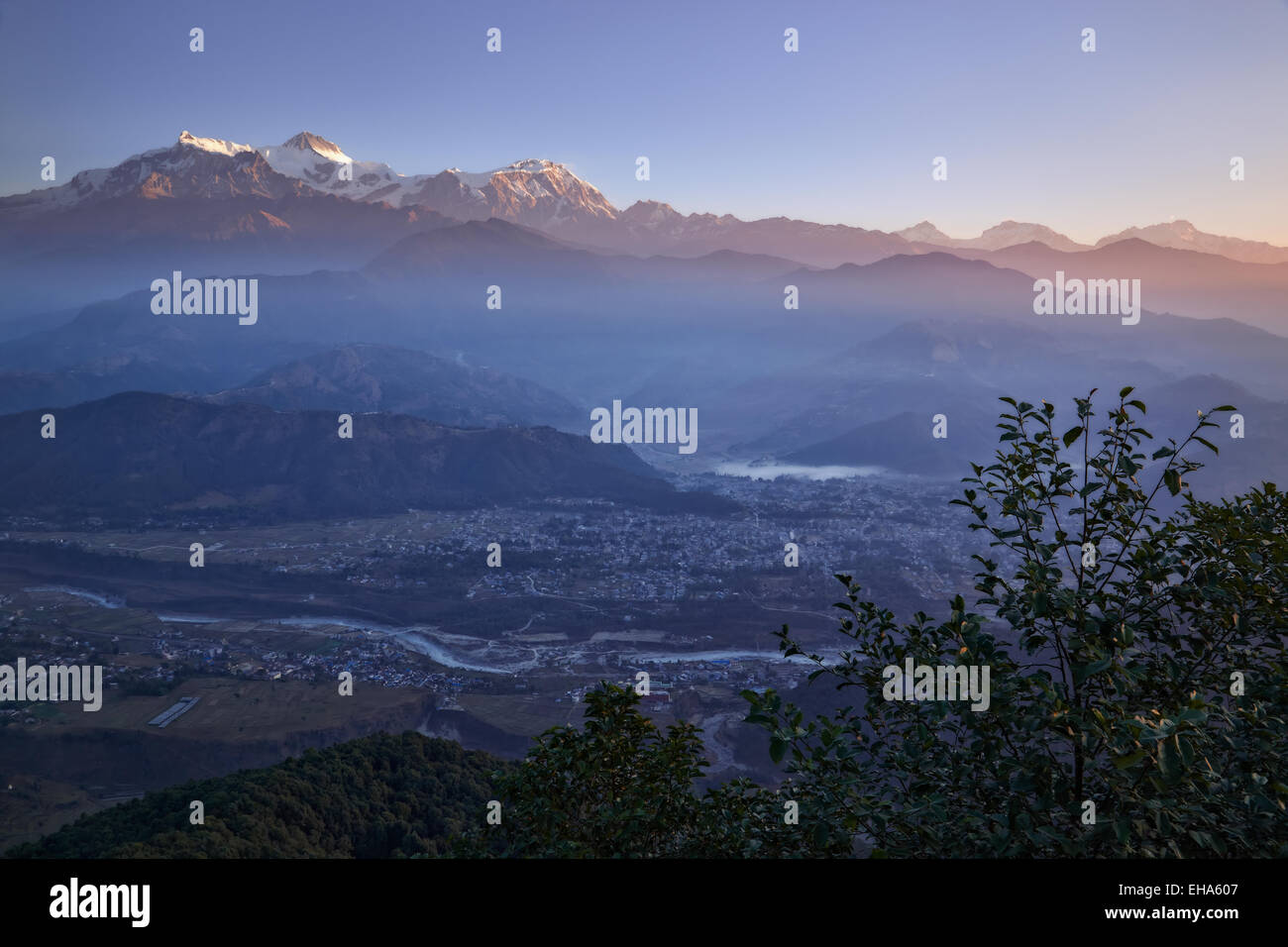 Annapurnas dawn from sarankot near hi-res stock photography and images ...