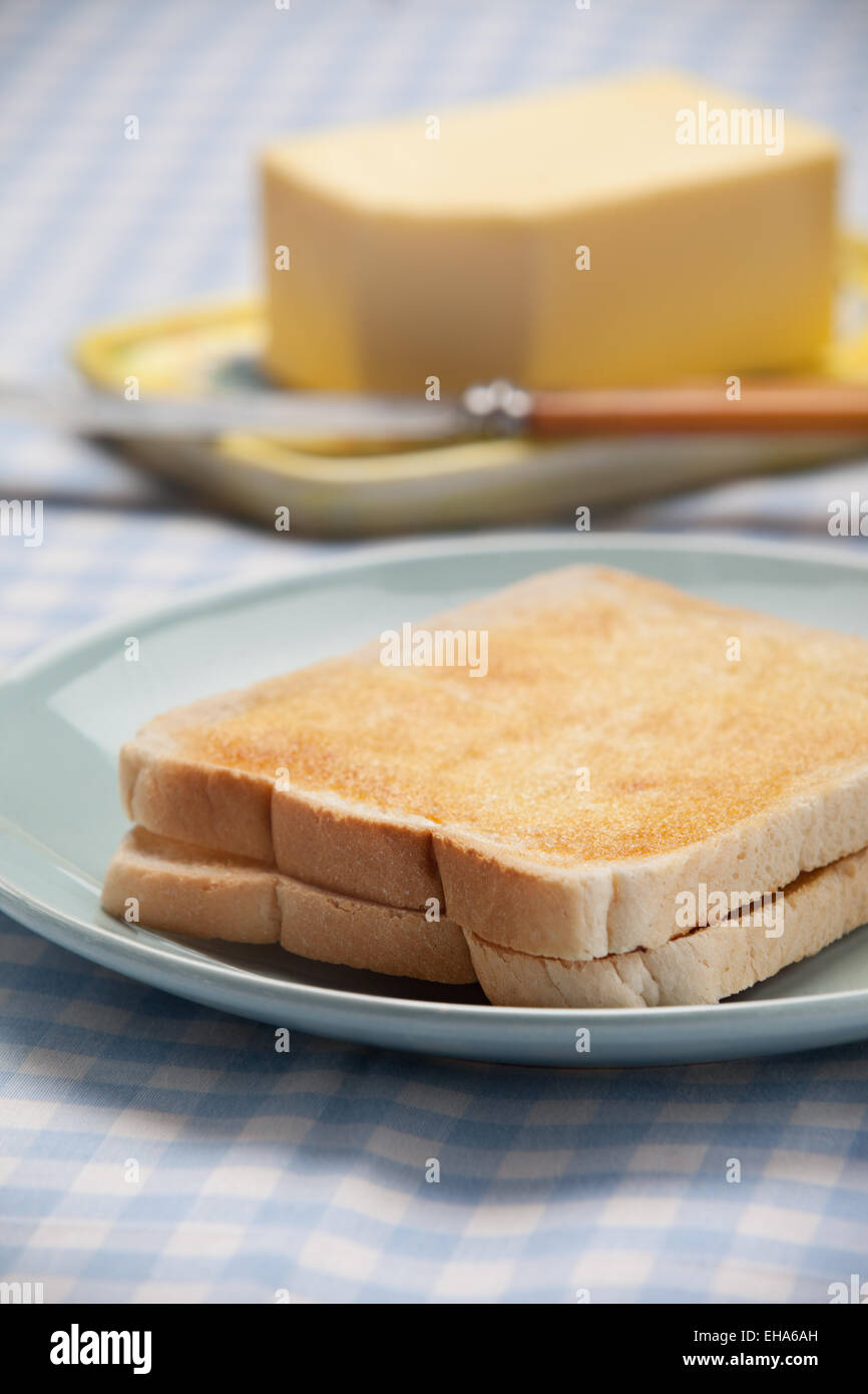 Two slices toast butter hi-res stock photography and images - Alamy
