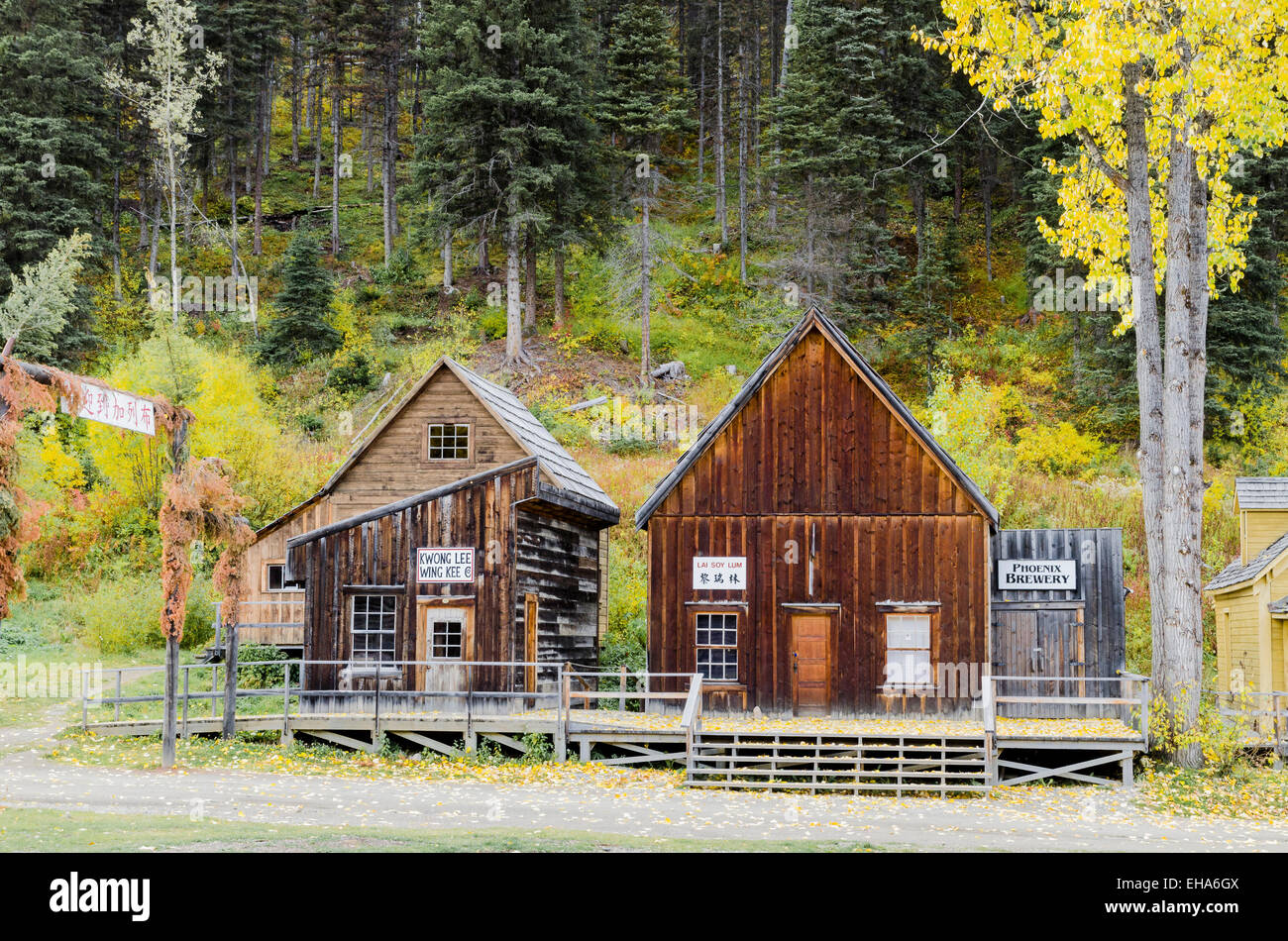 Chinese Settlers houses, , Barkerville townsite, Cariboo Region ...