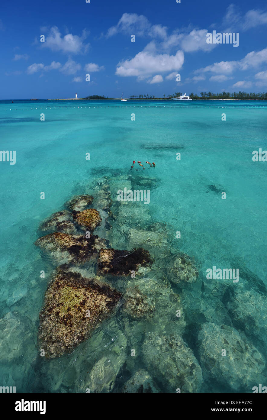 Beach in Nassau Morning Stock Photo - Alamy