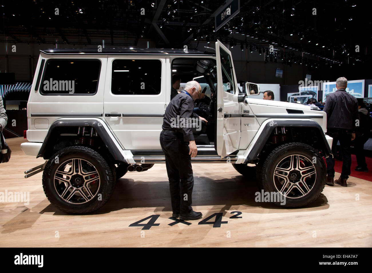 Mercedes G500 4X4 concept at the Geneva motor show 2015 Stock Photo - Alamy