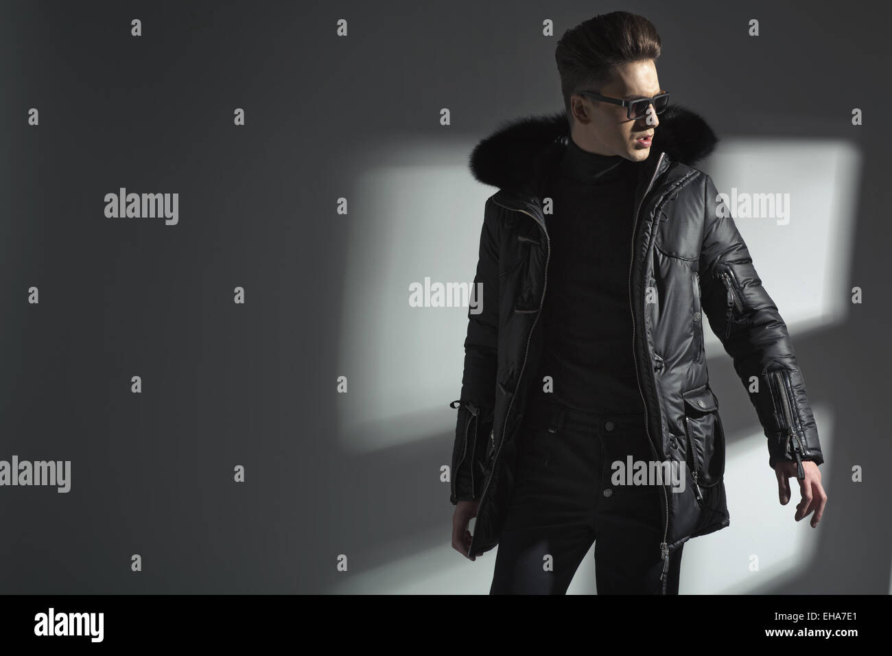 Attractive model with a perfect haircut Stock Photo - Alamy