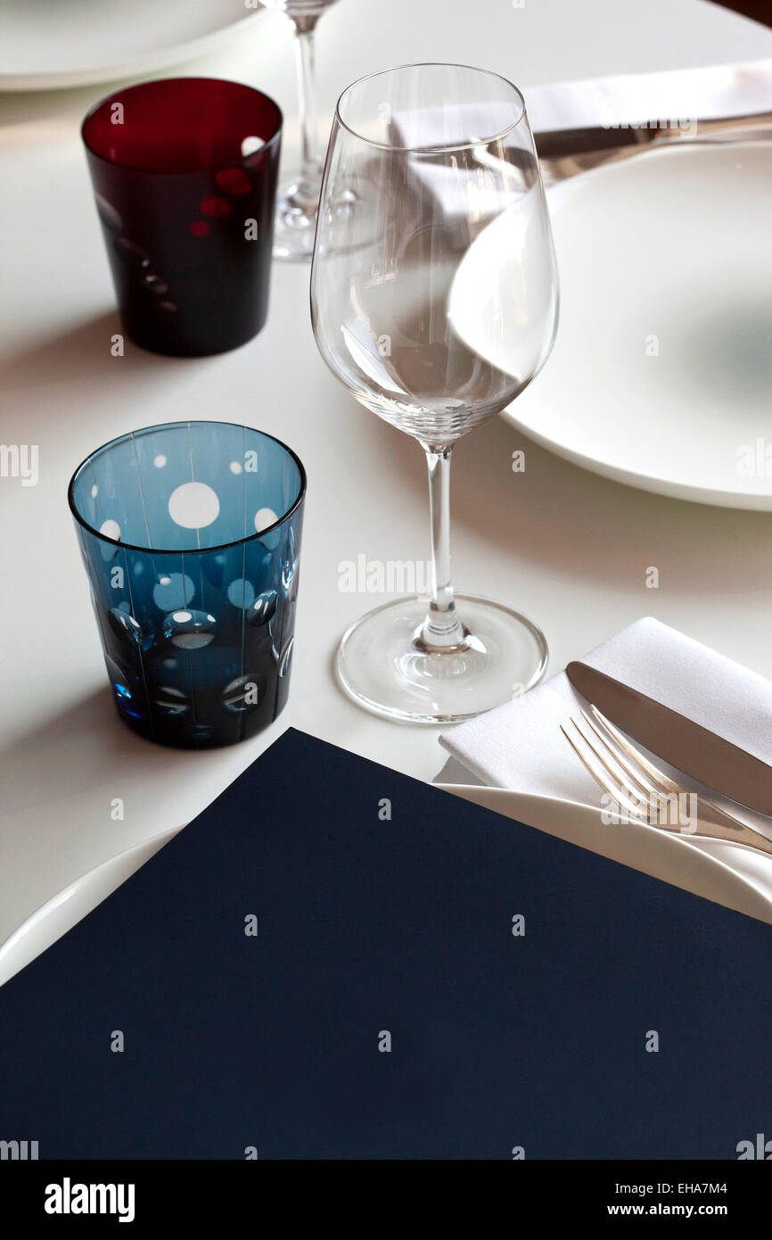 Menu restaurant table hi-res stock photography and images - Alamy